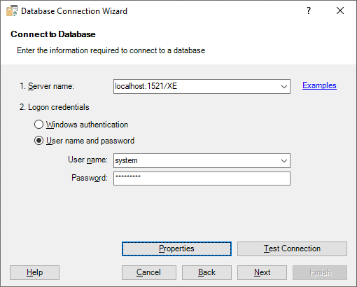 SaveToDB Add In Connecting To Oracle Database